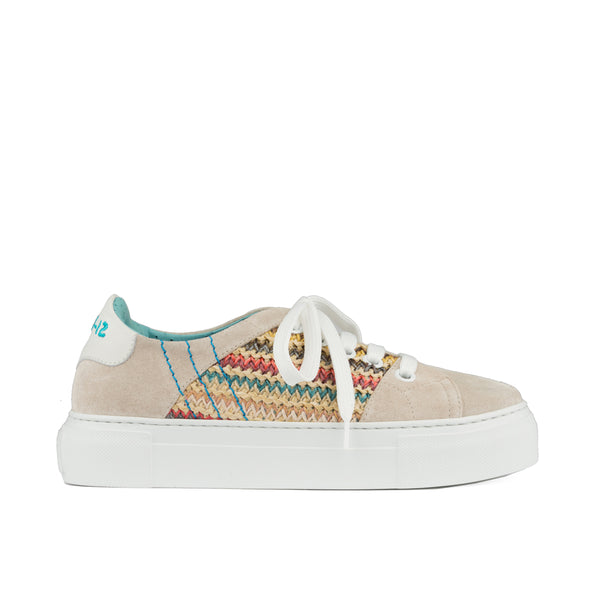 ALANA BEIGE SUEDE MULTI – Thierry Rabotin USA